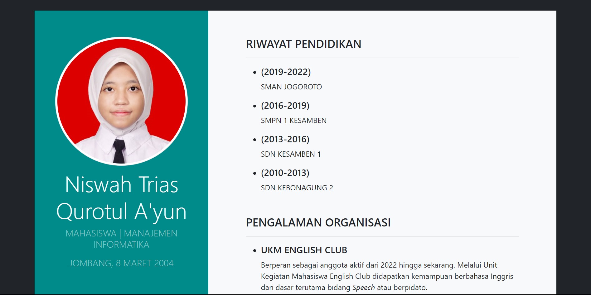 Profil Niswah Trias